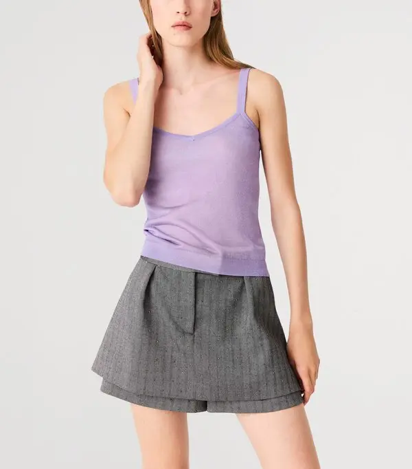 Maje Knit T-shirt And Cami Top Set