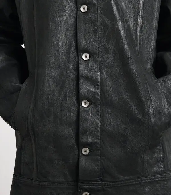 Rick Owens Jumbo Worker Leather Jacket - Black
