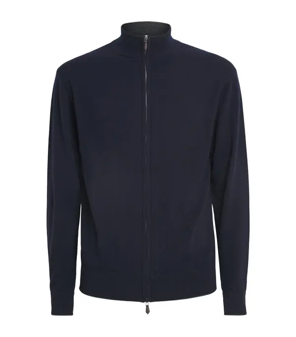 N.peal Organic Cashmere Knightsbridge Zip-up Cardigan