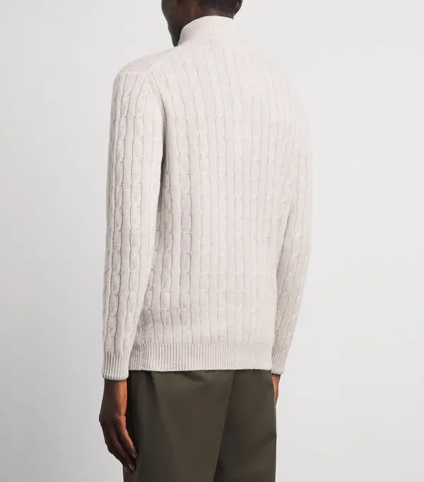 N.peal Organic Cashmere Albemarle Half-zip Sweater