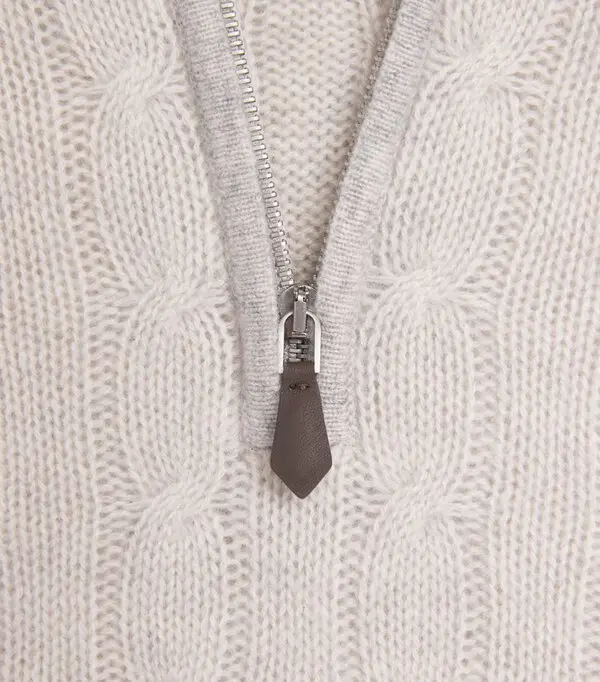 N.peal Organic Cashmere Albemarle Half-zip Sweater