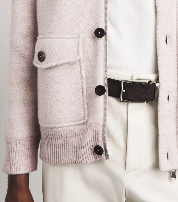 N.peal Cashmere Herringbone Jacket