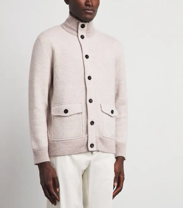 N.peal Cashmere Herringbone Jacket