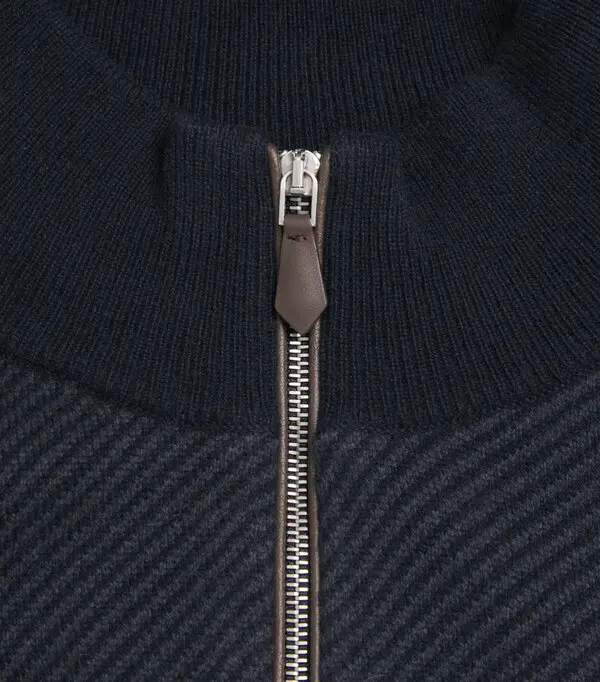 N.peal Cashmere Quarter-zip Temple Sweater