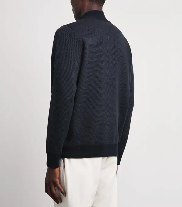 N.peal Cashmere Quarter-zip Sweater - Navy