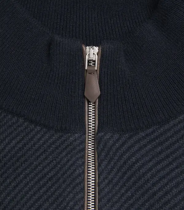 N.peal Cashmere Quarter-zip Sweater - Navy