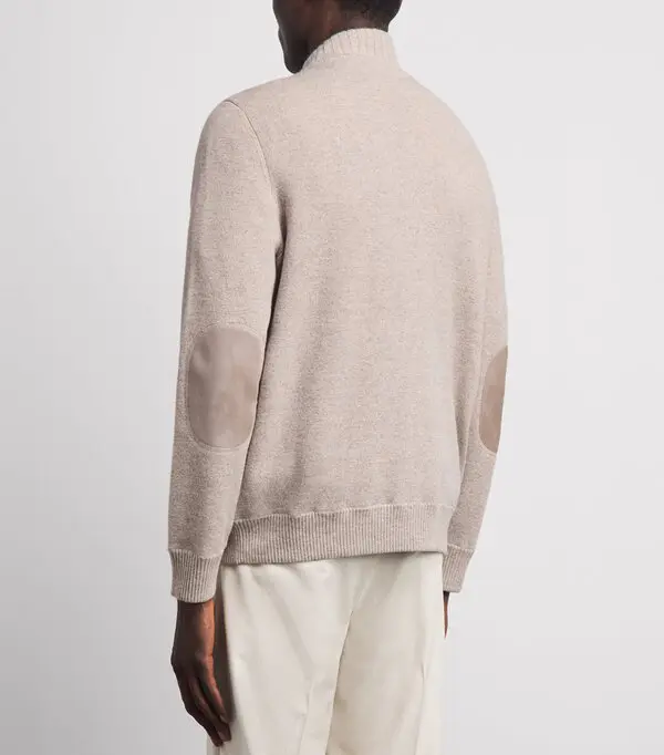 N.peal Suede-trim Cashmere Davos Jacket