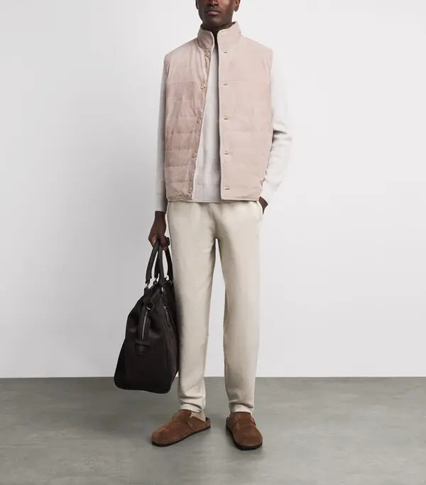 N.peal Reversible Organic Cashmere-suede Gilet