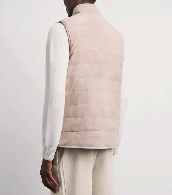 N.peal Reversible Organic Cashmere-suede Gilet