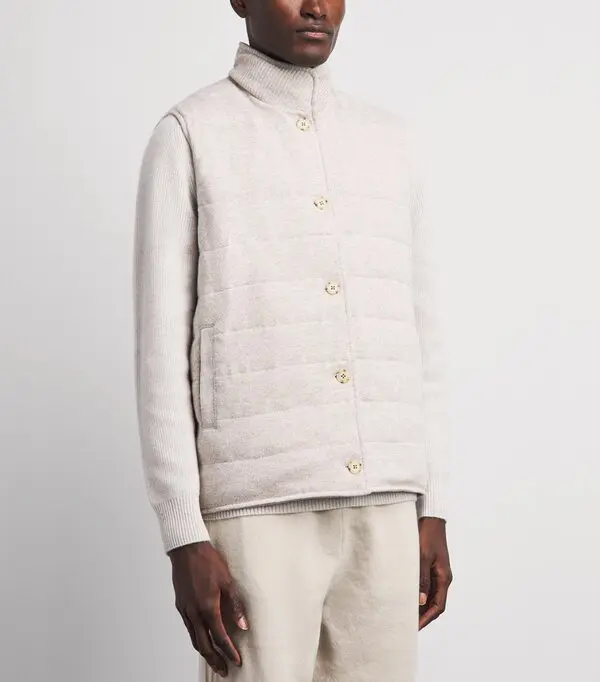 N.peal Reversible Organic Cashmere-suede Gilet