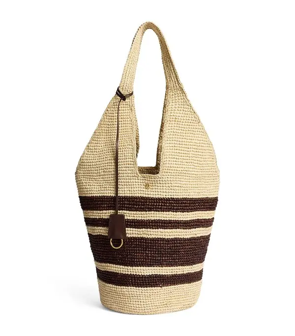 ANINE BING Raffia Stripe Leah Tote Bag