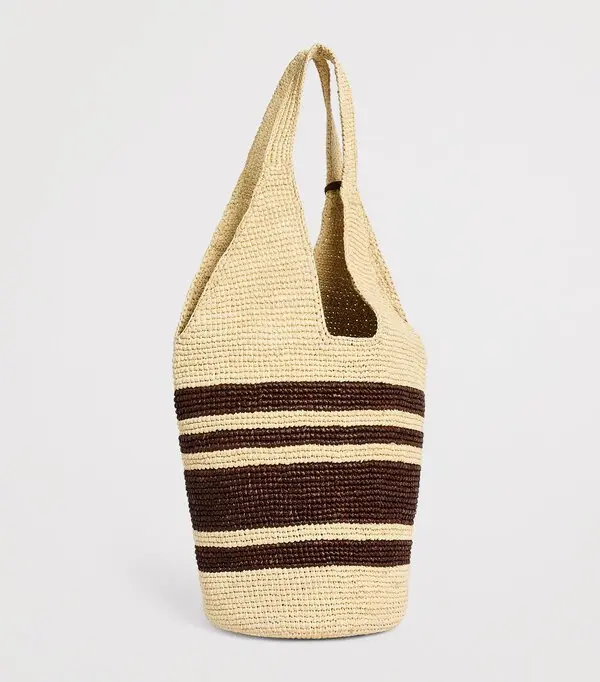 ANINE BING Raffia Stripe Leah Tote Bag