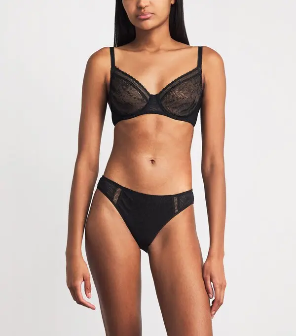 Simone Perele Lace Comète Plunge Bra - Black