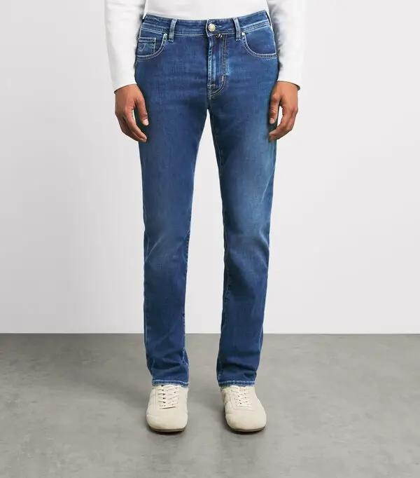 Jacob Cohen Pony Hair-patch Bard Tapered Jeans