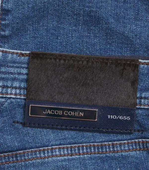 Jacob Cohen Limited Edition Pony Hair-patch Bard Tapered Jeans