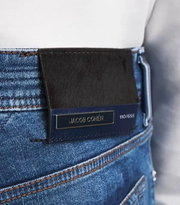 Jacob Cohen Limited Edition Tapered Jeans With Pony Hair Patch