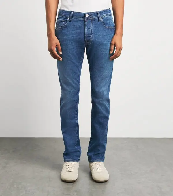 Jacob Cohen Limited Edition Tapered Jeans With Pony Hair Patch