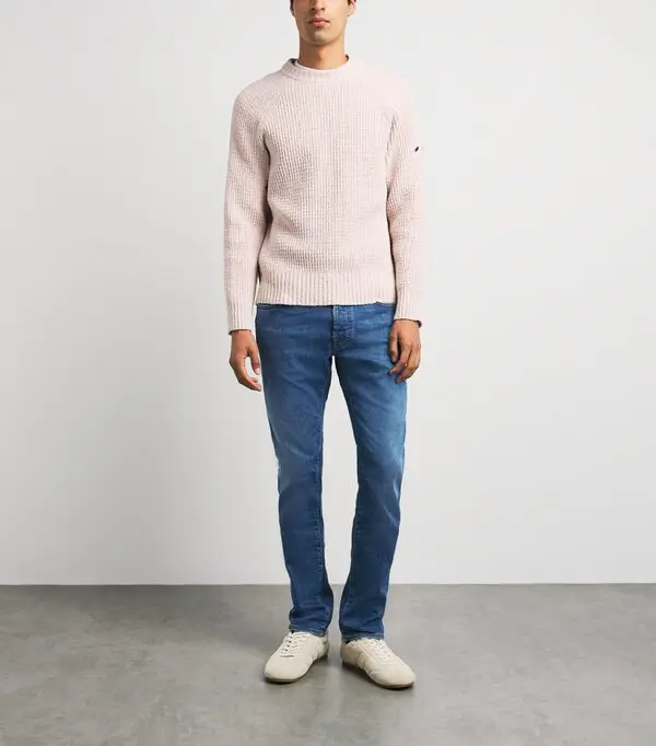 JACOB COHЁN Limited Edition Tapered Jeans With Pony Hair Patch