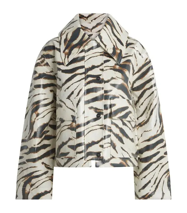 GANNI Laminated Zebra Jacket