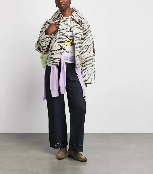 GANNI Laminated Zebra Jacket