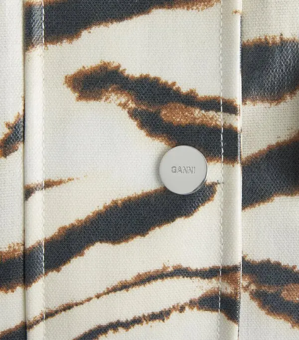 GANNI Laminated Zebra Jacket