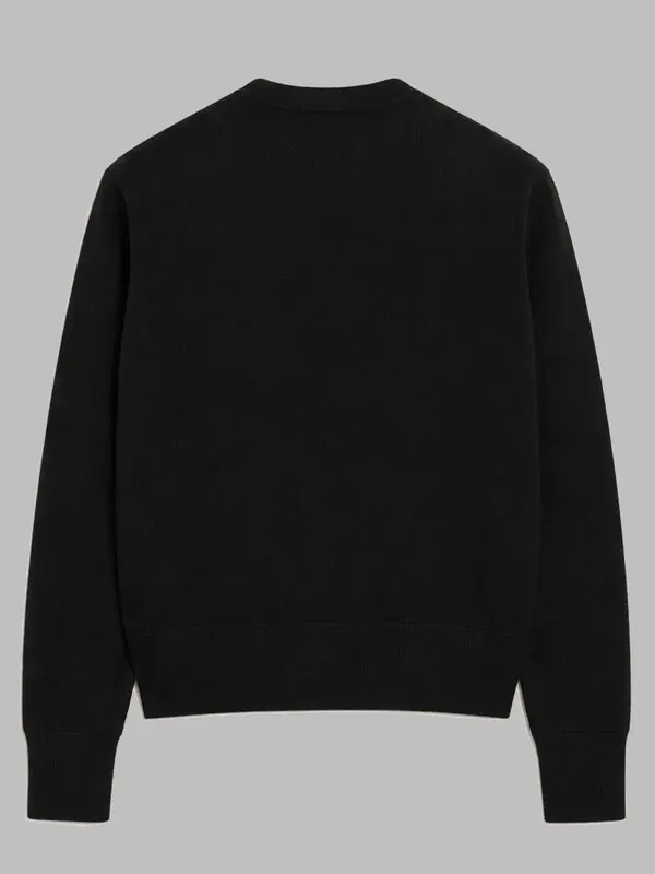 AMI Paris Crewneck Sweater With Logo Detail - Black