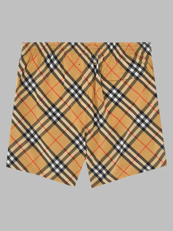Burberry Check Print Swim Shorts - Beige