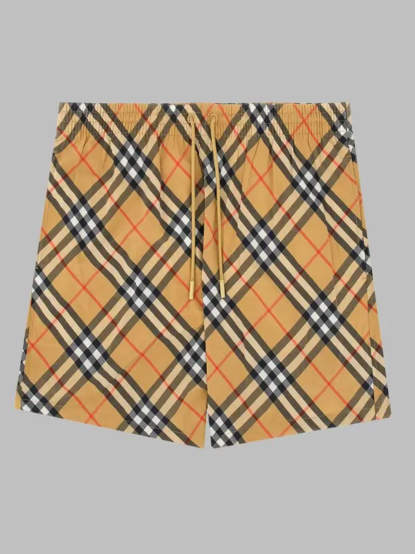 Burberry Check Print Swim Shorts - Beige
