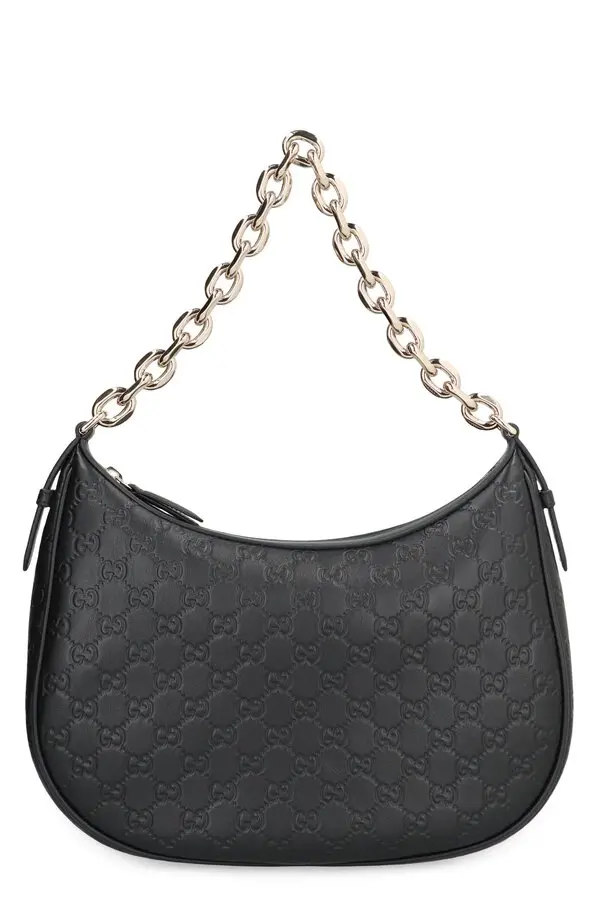 Gucci Gg Emblem Mini Leather Shoulder Handbag, 32 Cm X 26 Cm X 6 Cm