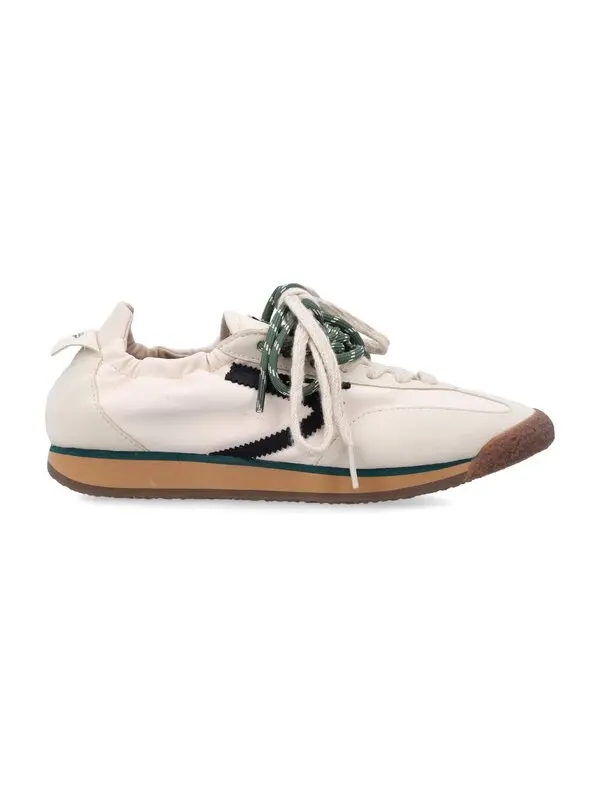 PURAAI Vegan Leather Lace-up Sneakers With Recycled Rubber Outsole - Bianco