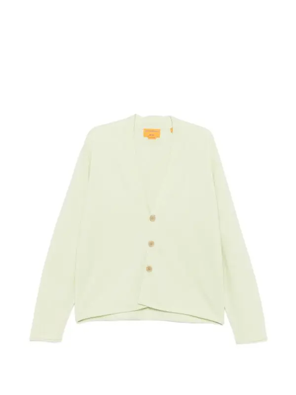 Guest In Residence V-neck Cashmere Sweater With Button Fastening And Ribbed Hems - Giallo