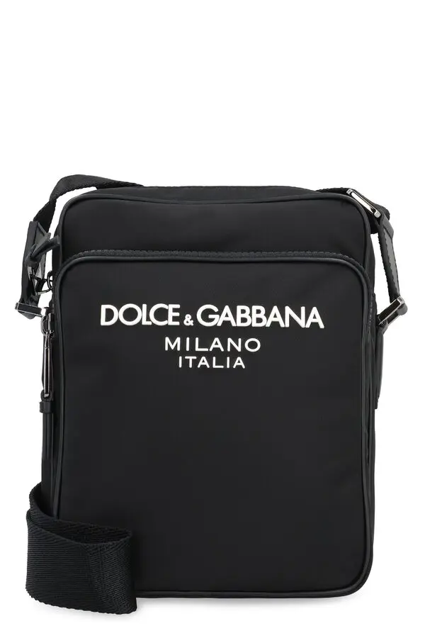 Dolce & Gabbana Nylon Mini Messenger Bag With Top Zip & Adjustable Strap