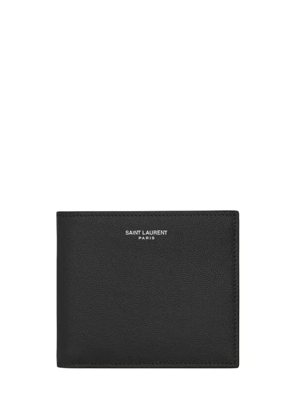 Saint Laurent Calf Leather Mini Wallet - Nero