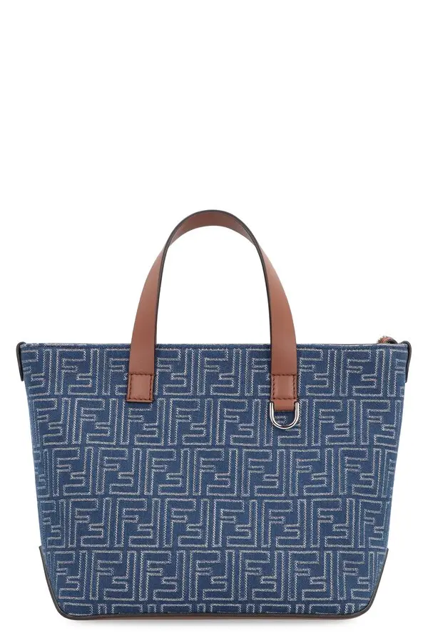 Fendi Ff Motif Canvas And Leather Shopping Handbag, 23-29 Cm