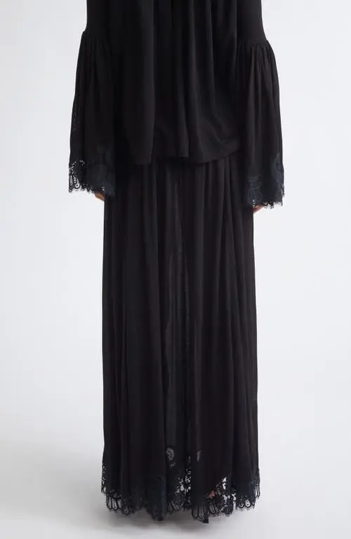 Zimmermann Valiant High Waist Lace Trim Maxi Skirt