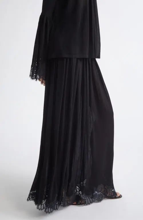 Zimmermann Valiant High Waist Lace Trim Maxi Skirt