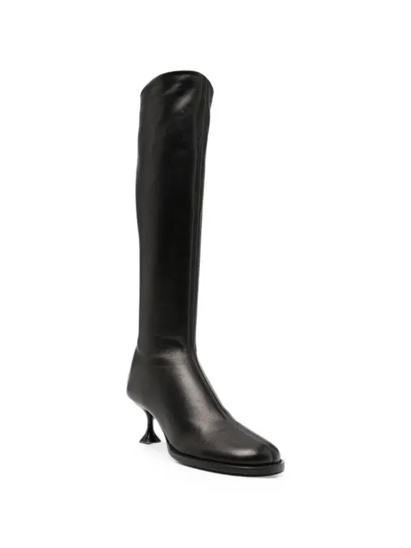 SERGIO ROSSI Leather Heel Boots