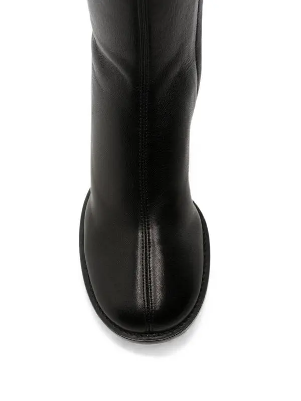 SERGIO ROSSI Leather Heel Boots