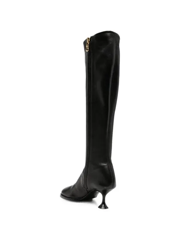 SERGIO ROSSI Leather Heel Boots