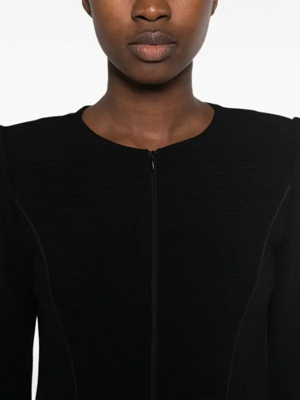 Emporio Armani Zipped Blazer Jacket - Black