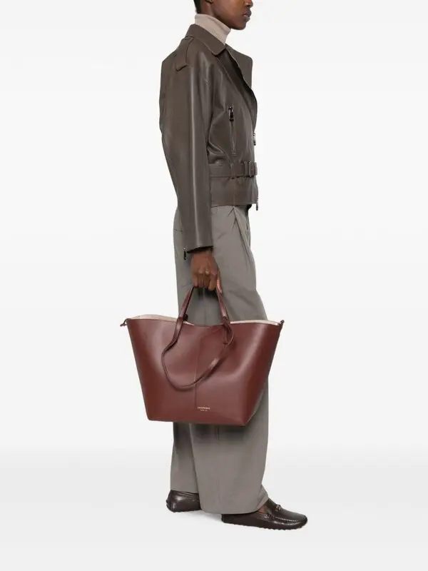 Emporio Armani Medium Leather Tote Bag