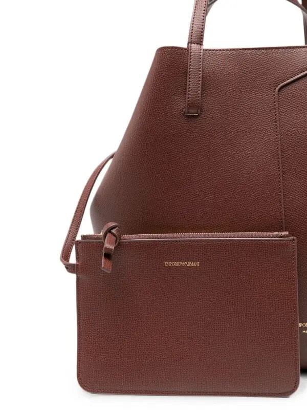 Emporio Armani Medium Leather Tote Bag