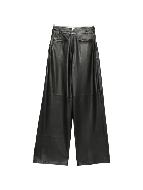 Emporio Armani Leather Trousers