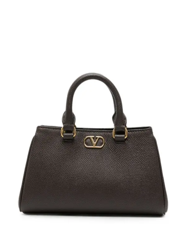 Valentino Garavani Vlogo Signature Leather Mini Bag - Brown