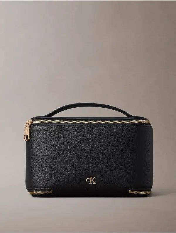 Calvin Klein Minimal Monogram Logo Cosmetic Case