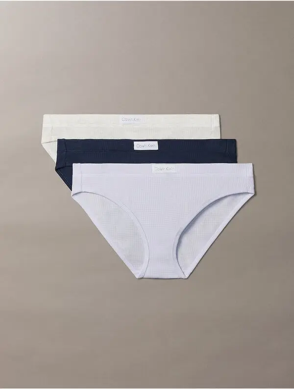 Calvin Klein Classic Comfort Waffle Bikini 3-pack - Lilac Multi