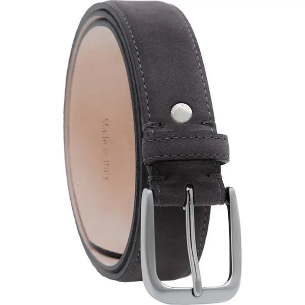 Ghurka Genuine Suede Leather Belt - Charcoal