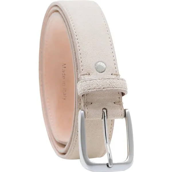 Ghurka Genuine Suede Leather Belt - Creme