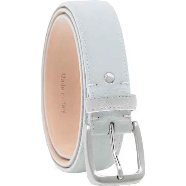 Ghurka Genuine Suede Leather Belt - White
