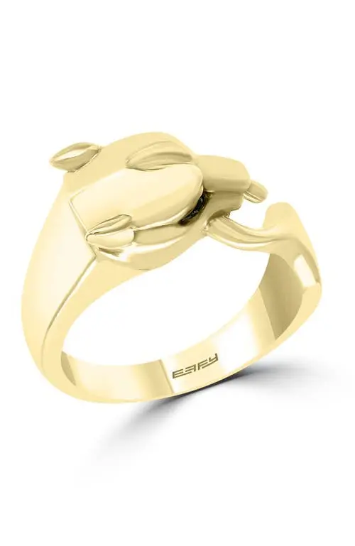 EFFY Black Diamond Panther Ring - 14k Gold